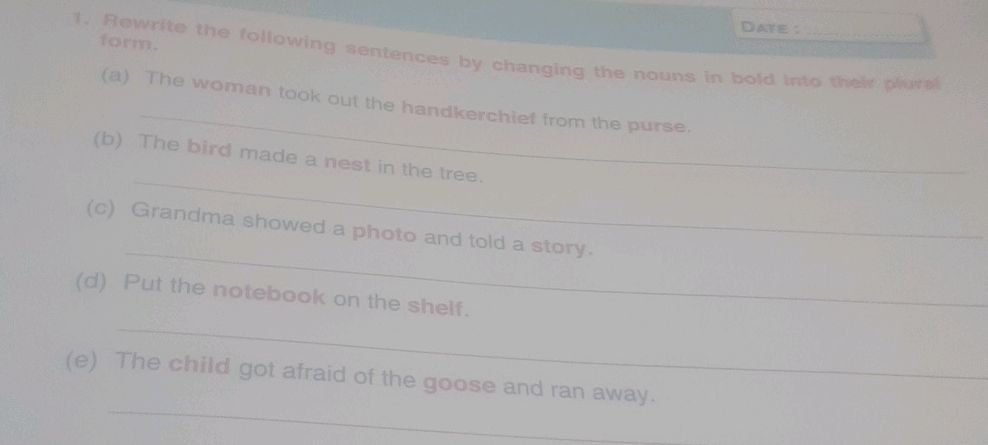 1. Rewrite the following sentences by | StudyX