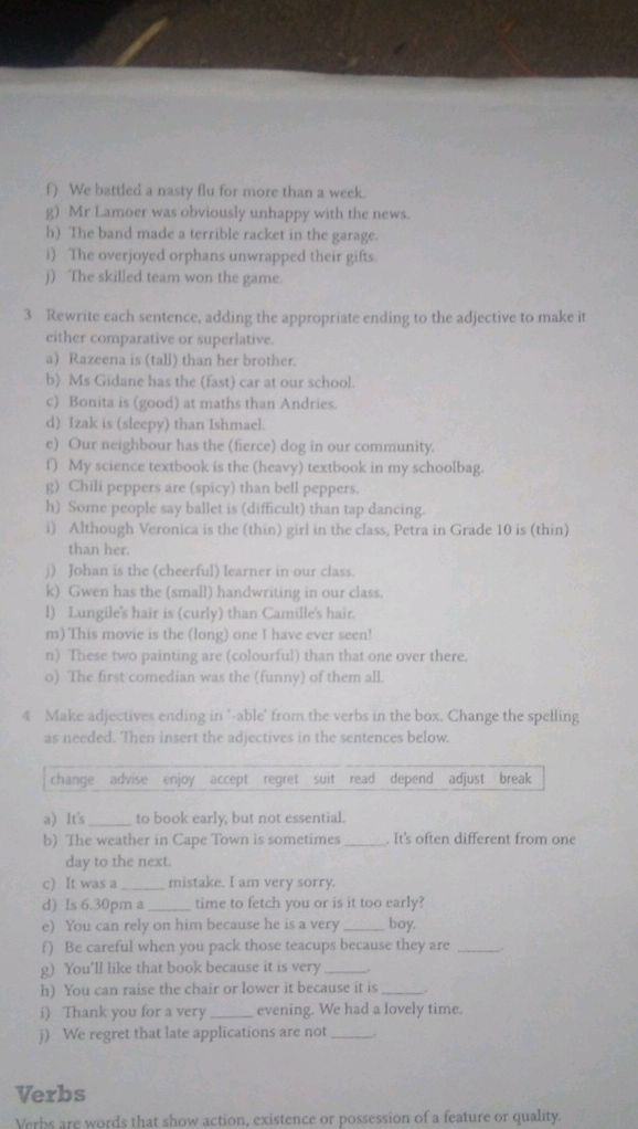 3 Rewrite each sentence, adding the | StudyX