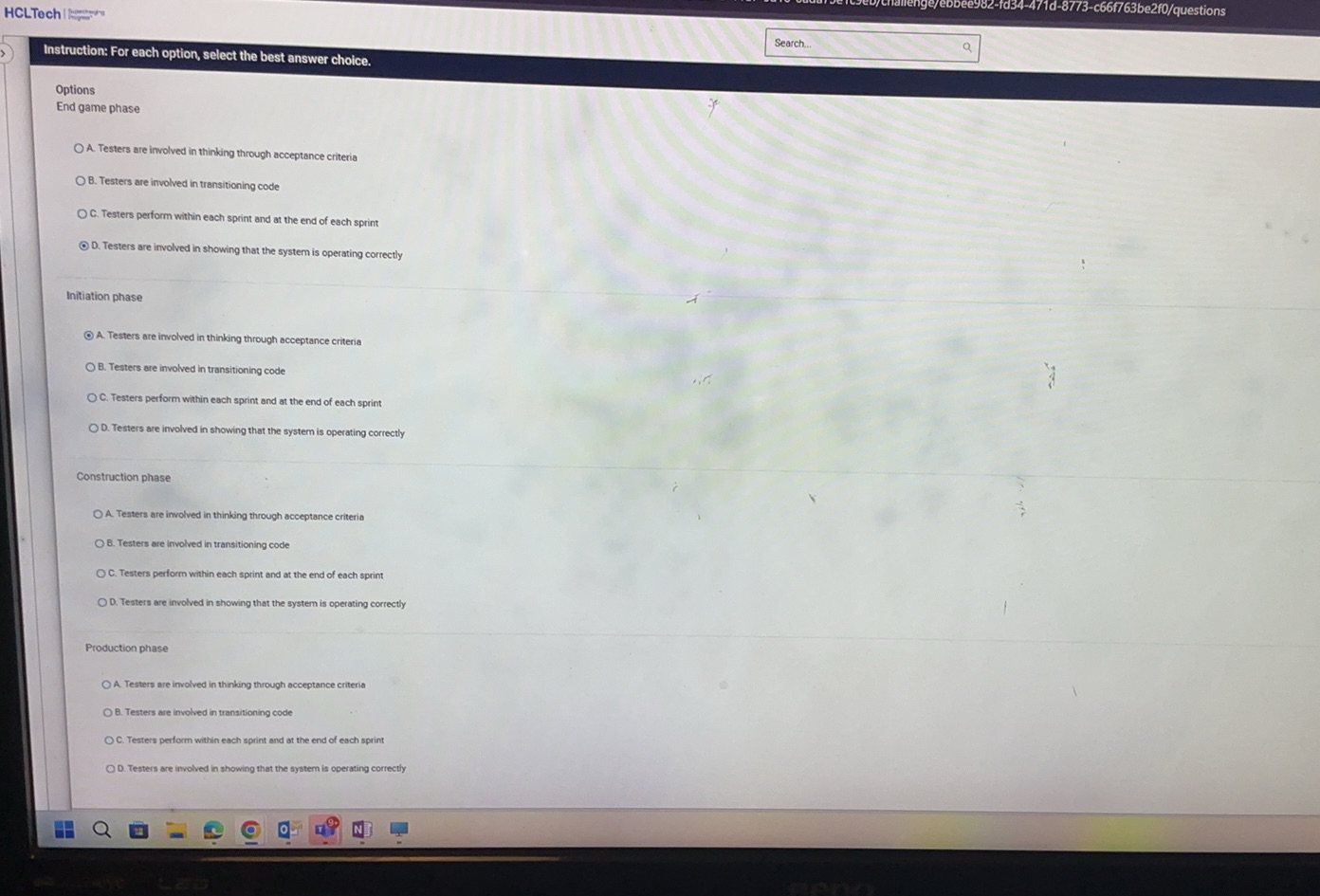 Instruction: For each option, select the | StudyX