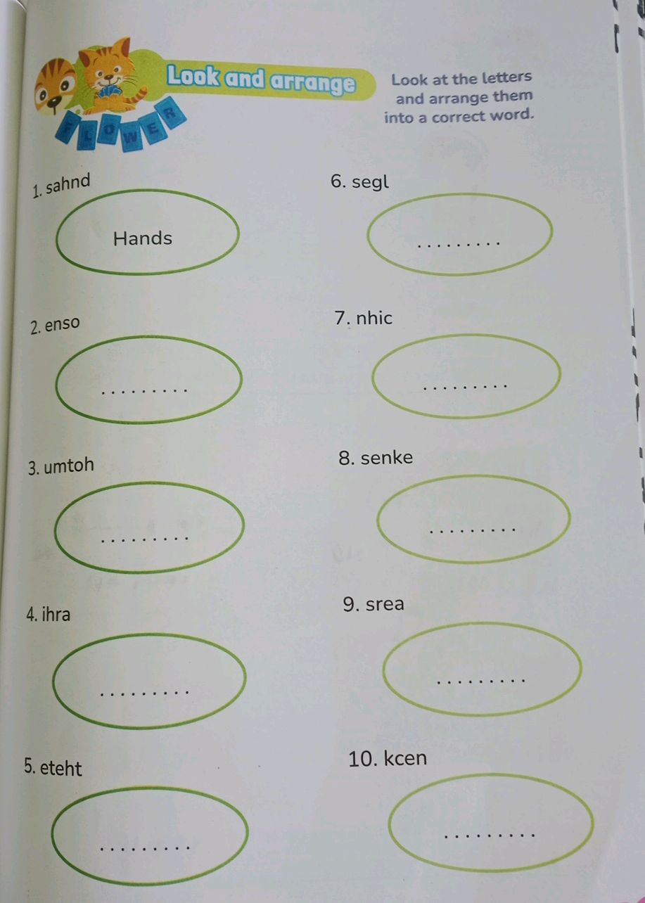 Look at the letters and arrange them into a | StudyX