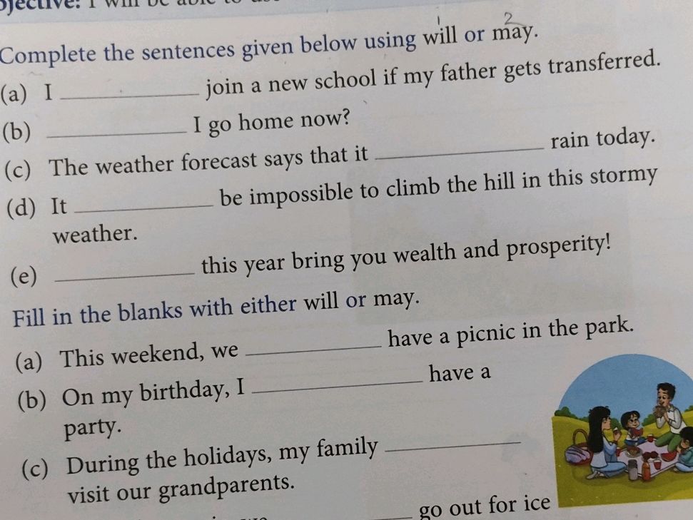 Complete the sentences given below using | StudyX