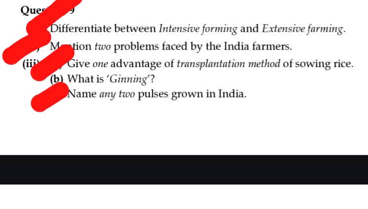 Differentiate between Intensive forming and | StudyX