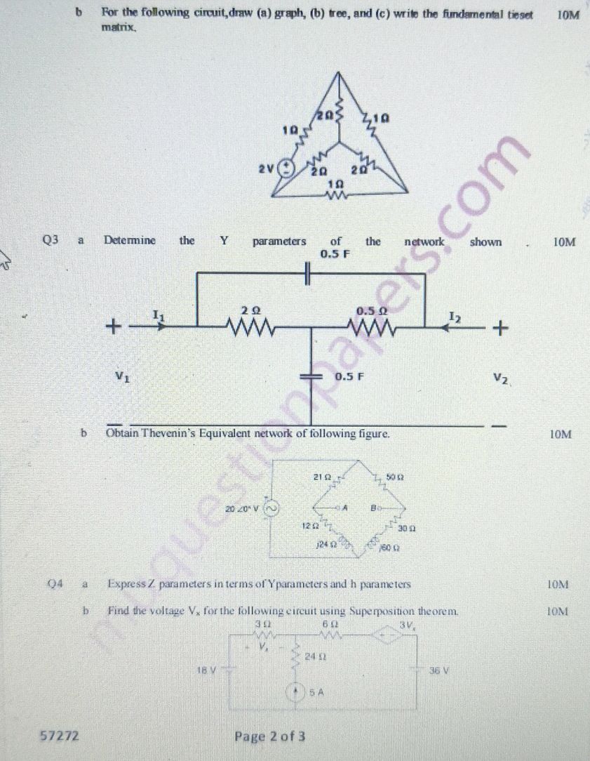 b For the following circuit, draw (a) graph, | StudyX