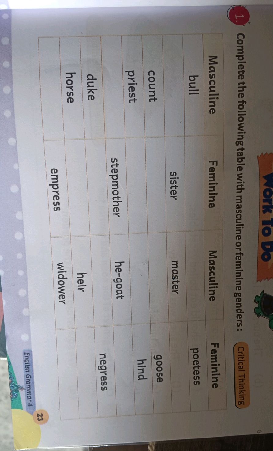1. Complete the following table with | StudyX