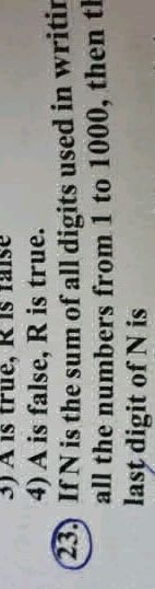 23. If N is the sum of all digits used in | StudyX