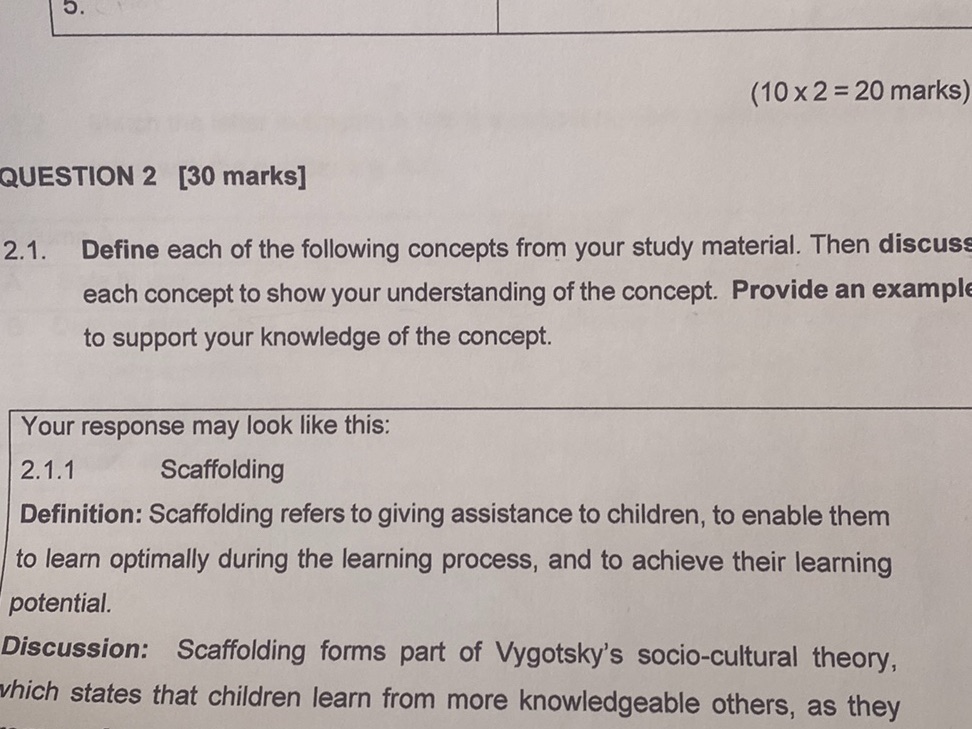 2. Define each of the following concepts | StudyX