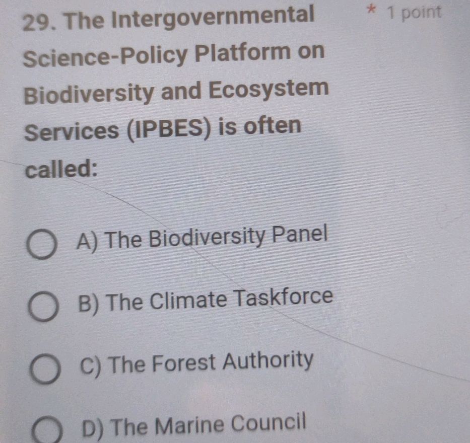 29. The Intergovernmental Science-Policy | StudyX