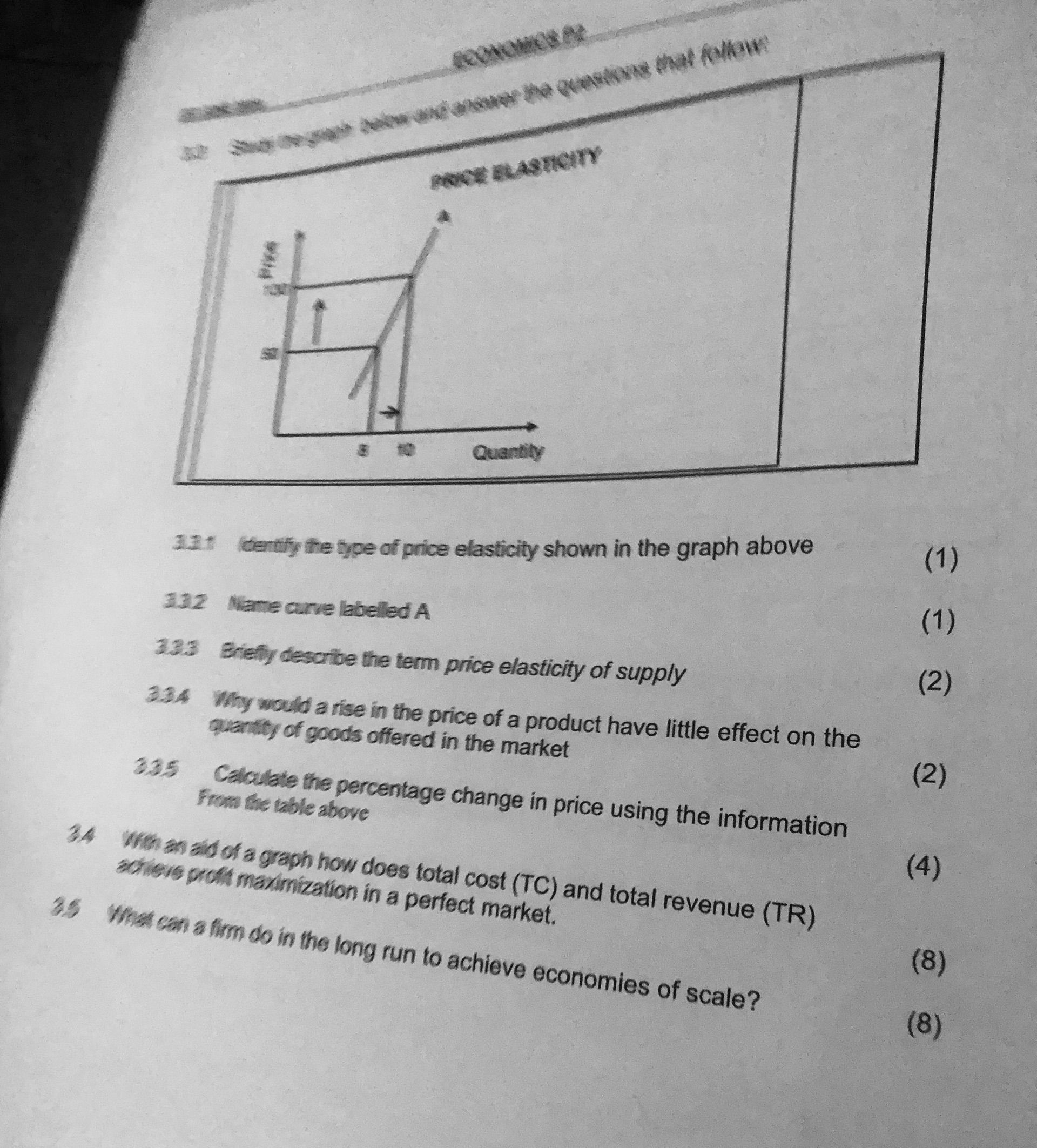 3.3.1 Identify the type of price elasticity | StudyX