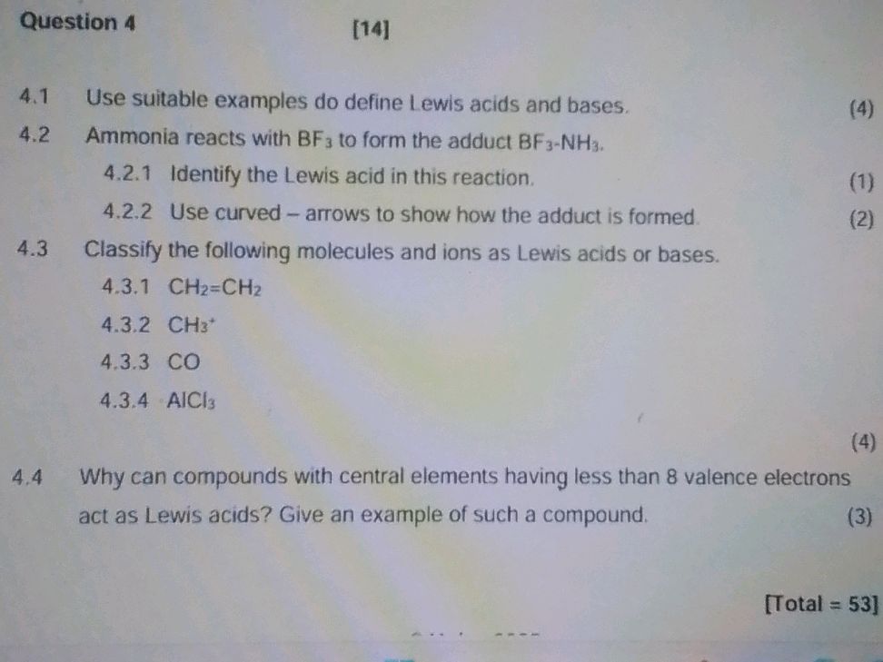 4.1 Use suitable examples do define Lewis | StudyX