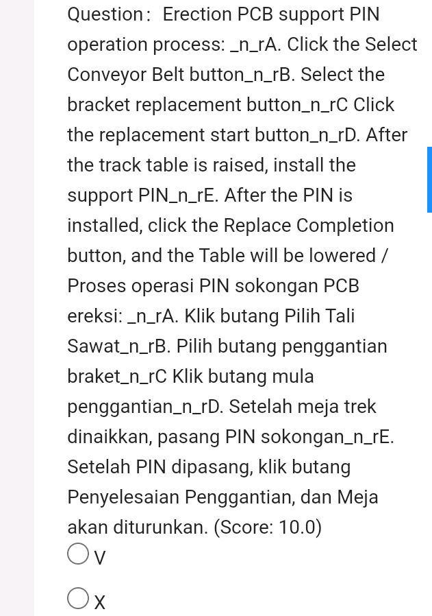 Question: Erection PCB support PIN operation | StudyX