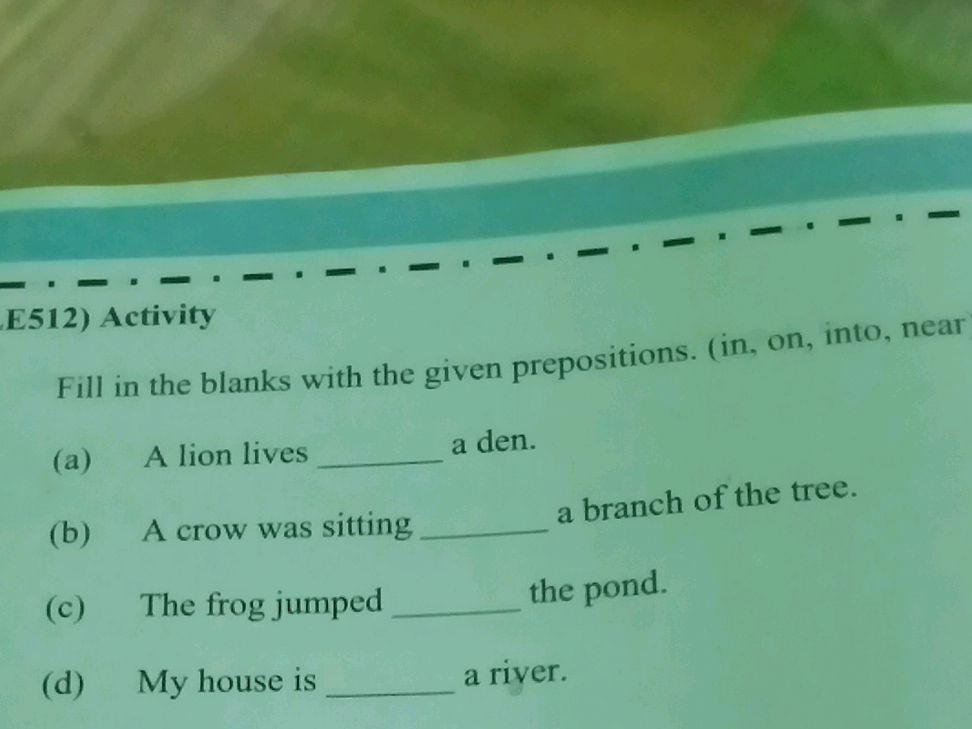 Fill in the blanks with the given | StudyX