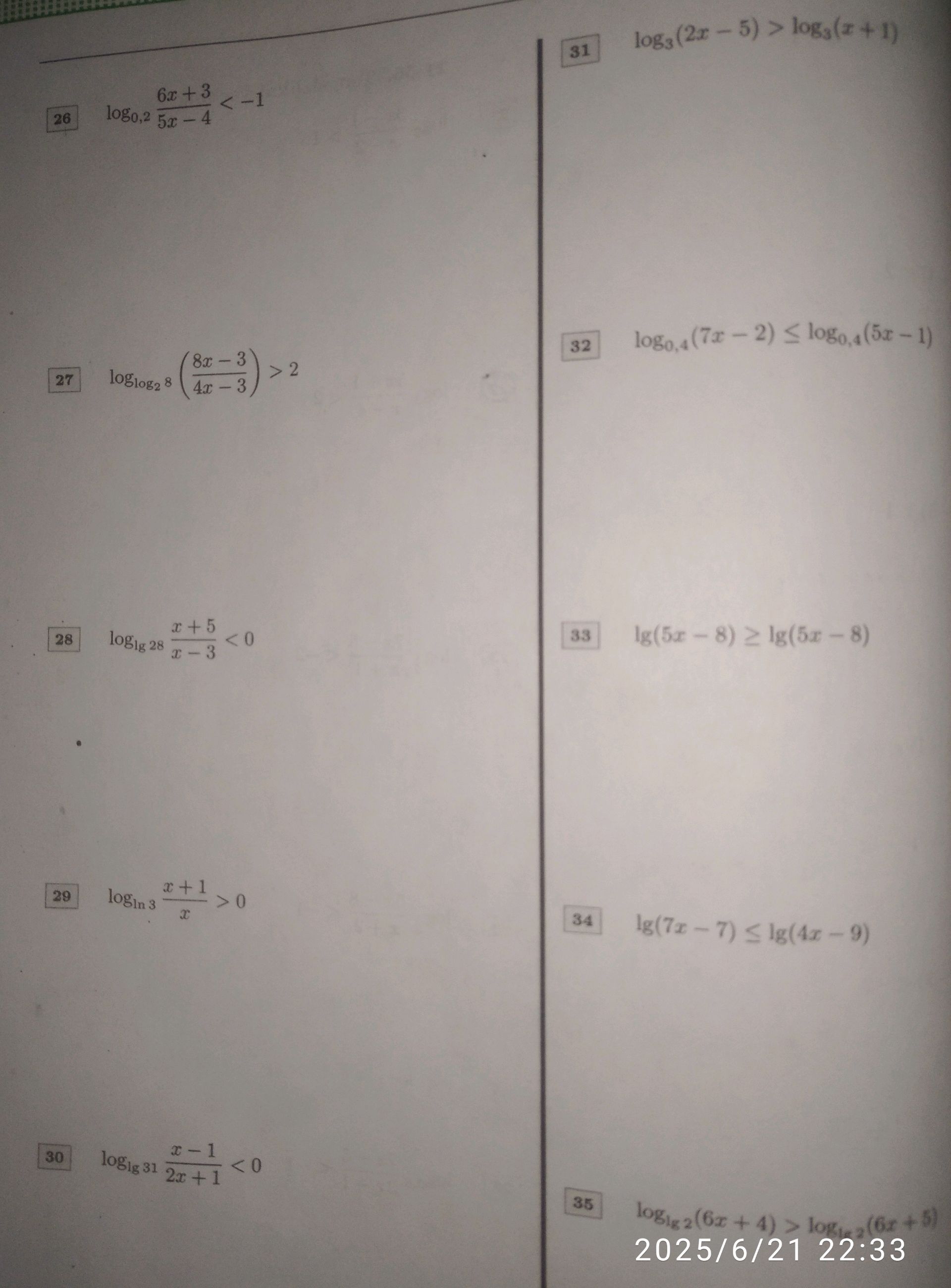 26. $_{0.2} {6x+3}{5x-4} 2$ 28. $_{ 28} | StudyX