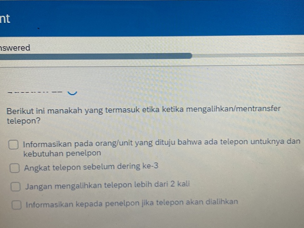 Berikut ini manakah yang termasuk etika | StudyX