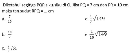 Diketahui segitiga PQR siku-siku di Q. Jika | StudyX