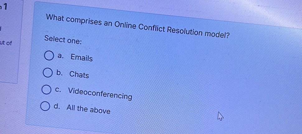 What comprises an Online Conflict Resolution | StudyX