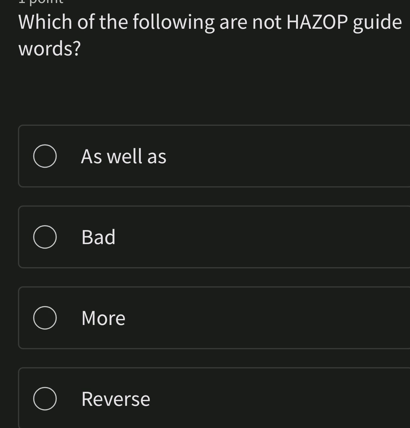 Which of the following are not HAZOP guide