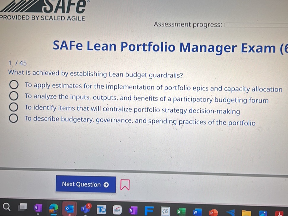 What is achieved by establishing Lean budget | StudyX