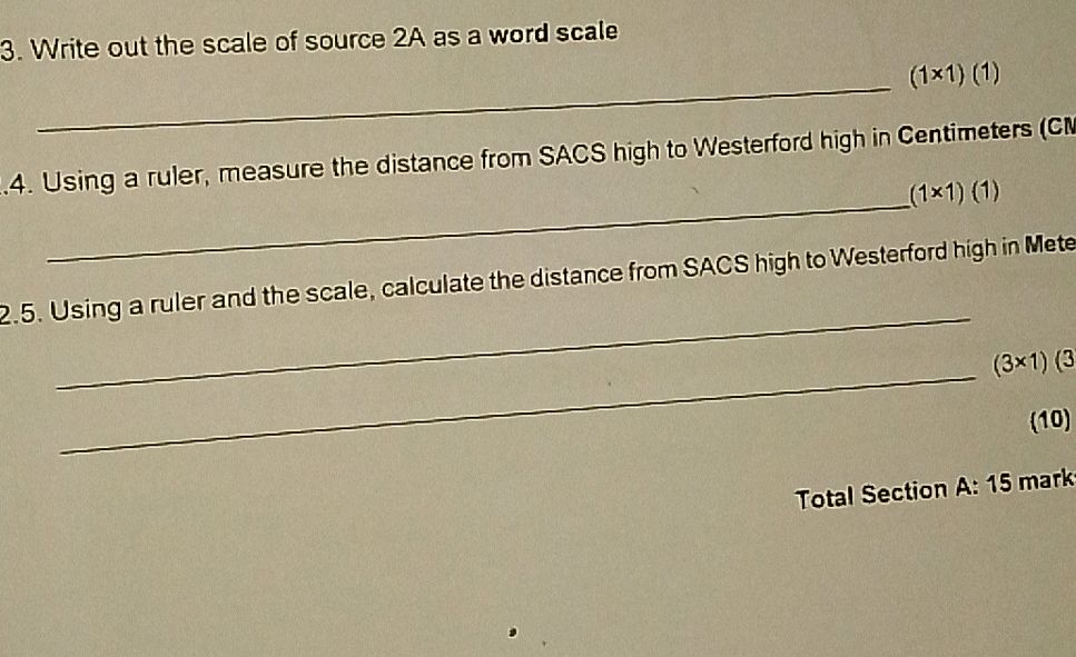 3. Write out the scale of source 2A as a | StudyX