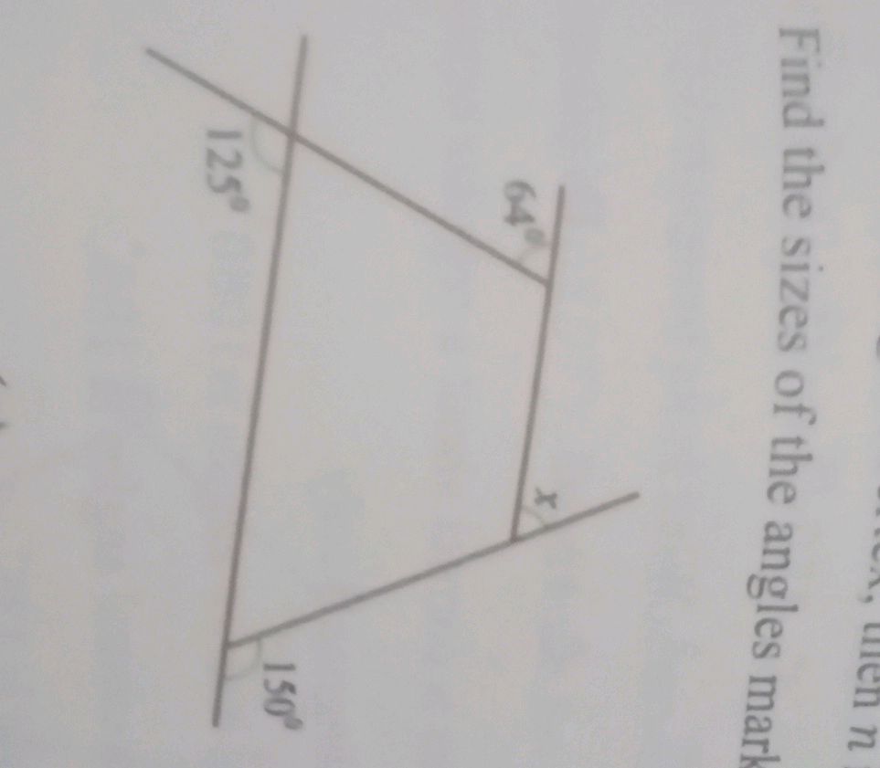 Find the sizes of the angles marked. | StudyX