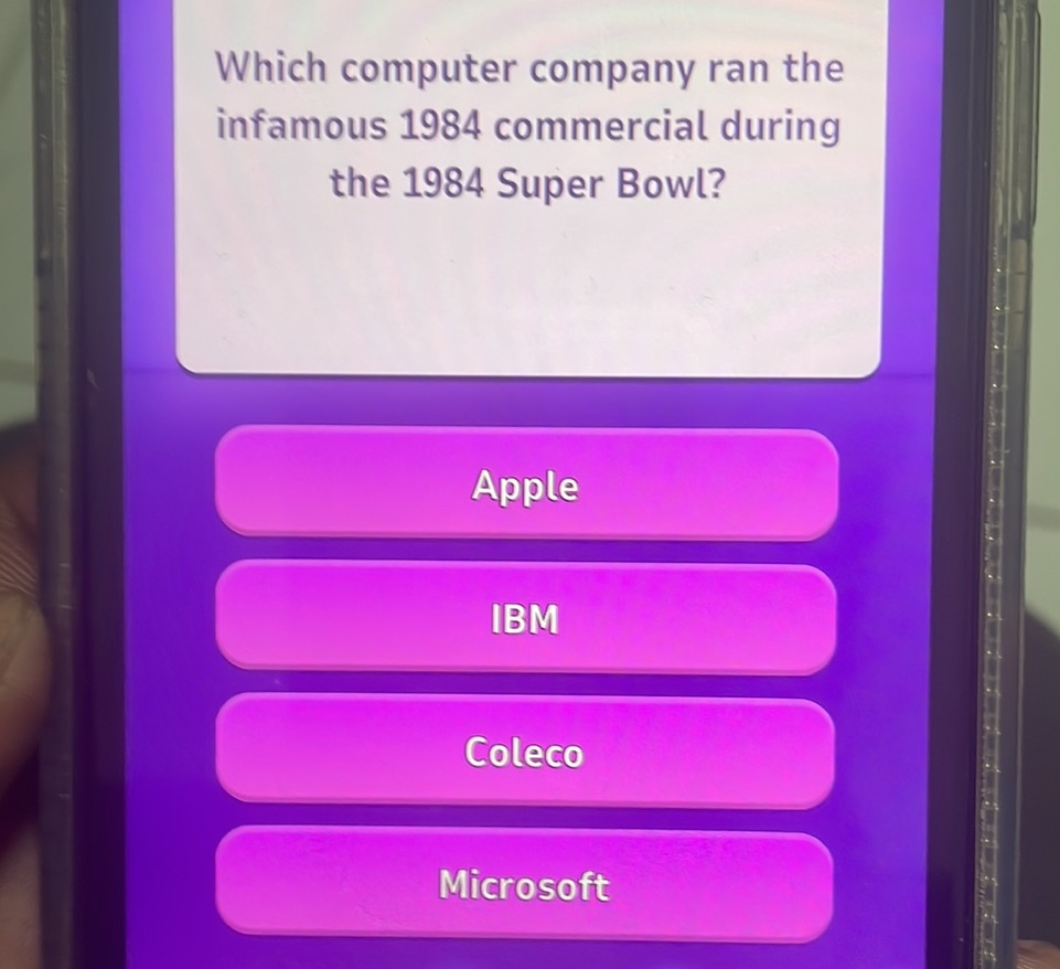 Which computer company ran the infamous 1984 | StudyX