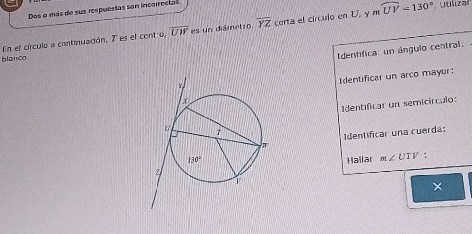 En el círculo a continuación, T es el | StudyX