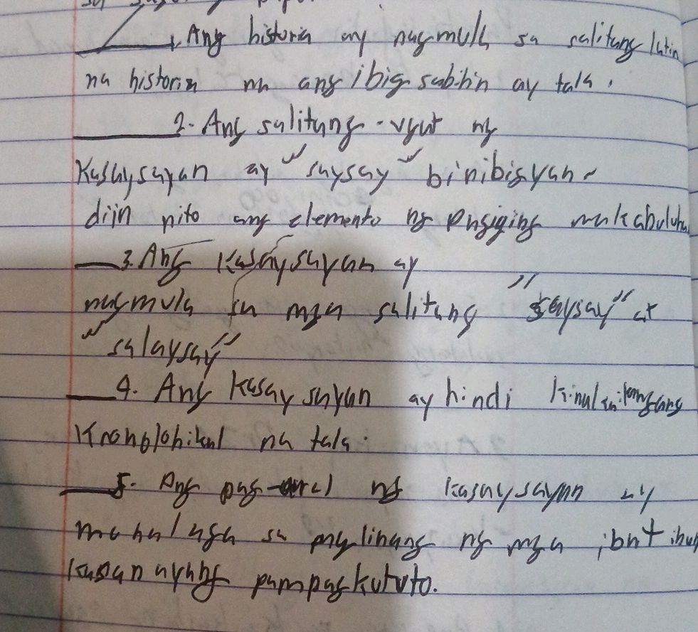 1. Ang historia ay nagmula sa salitang latin | StudyX