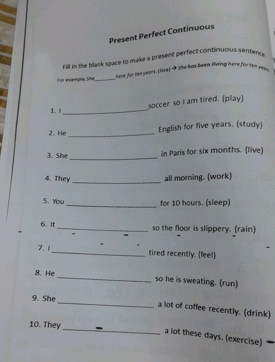 Fill in the blank space to make a present | StudyX