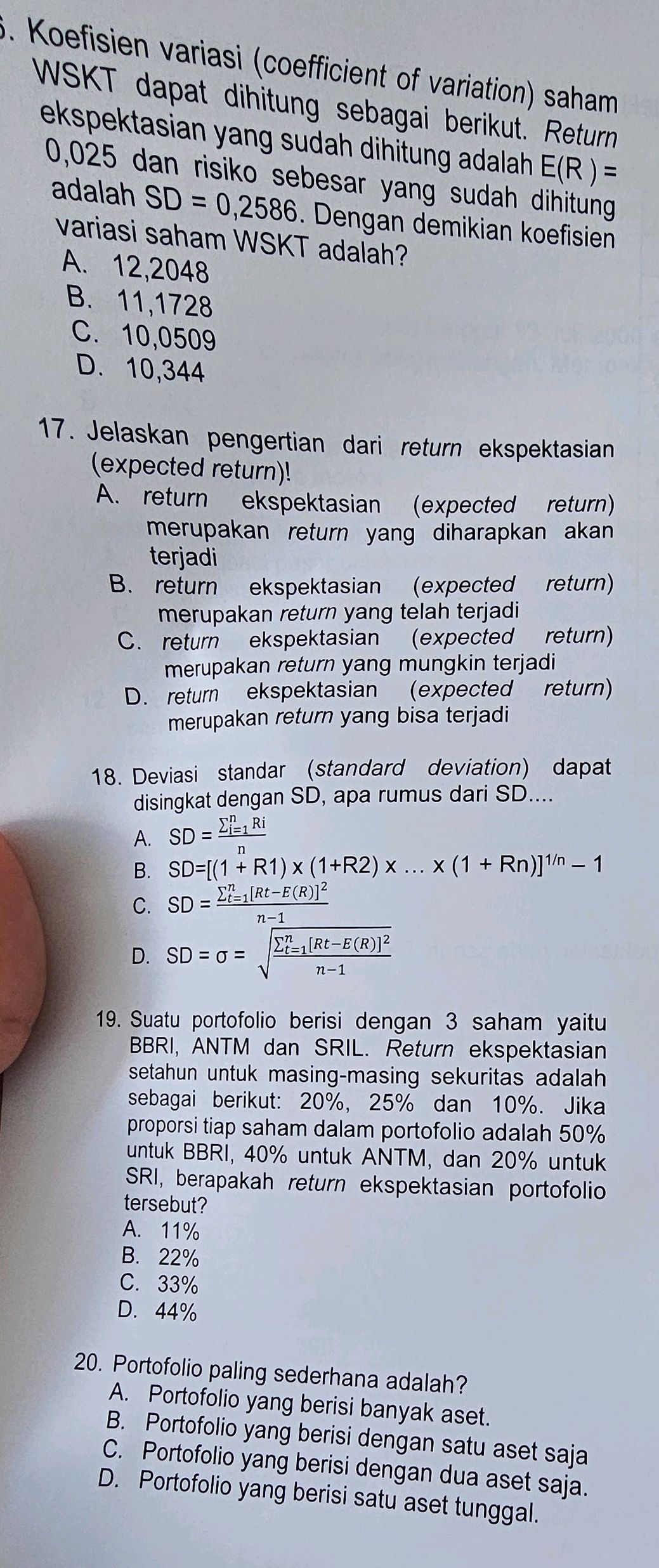 5. Koefisien variasi (coefficient of | StudyX