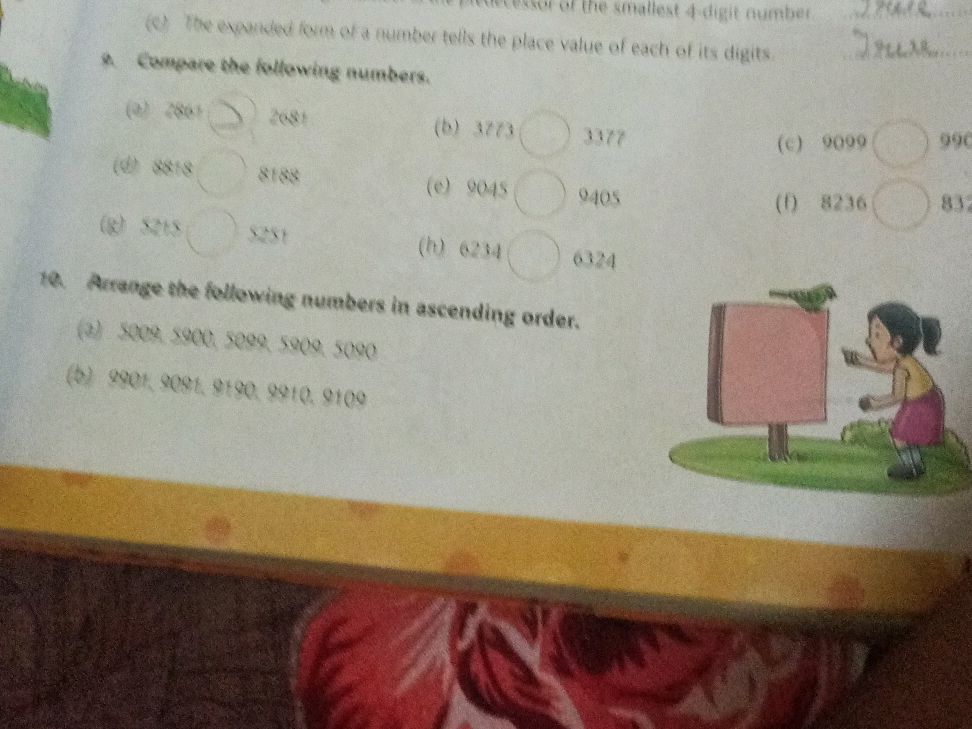 8. Compare the following numbers. (a) 2861 | StudyX