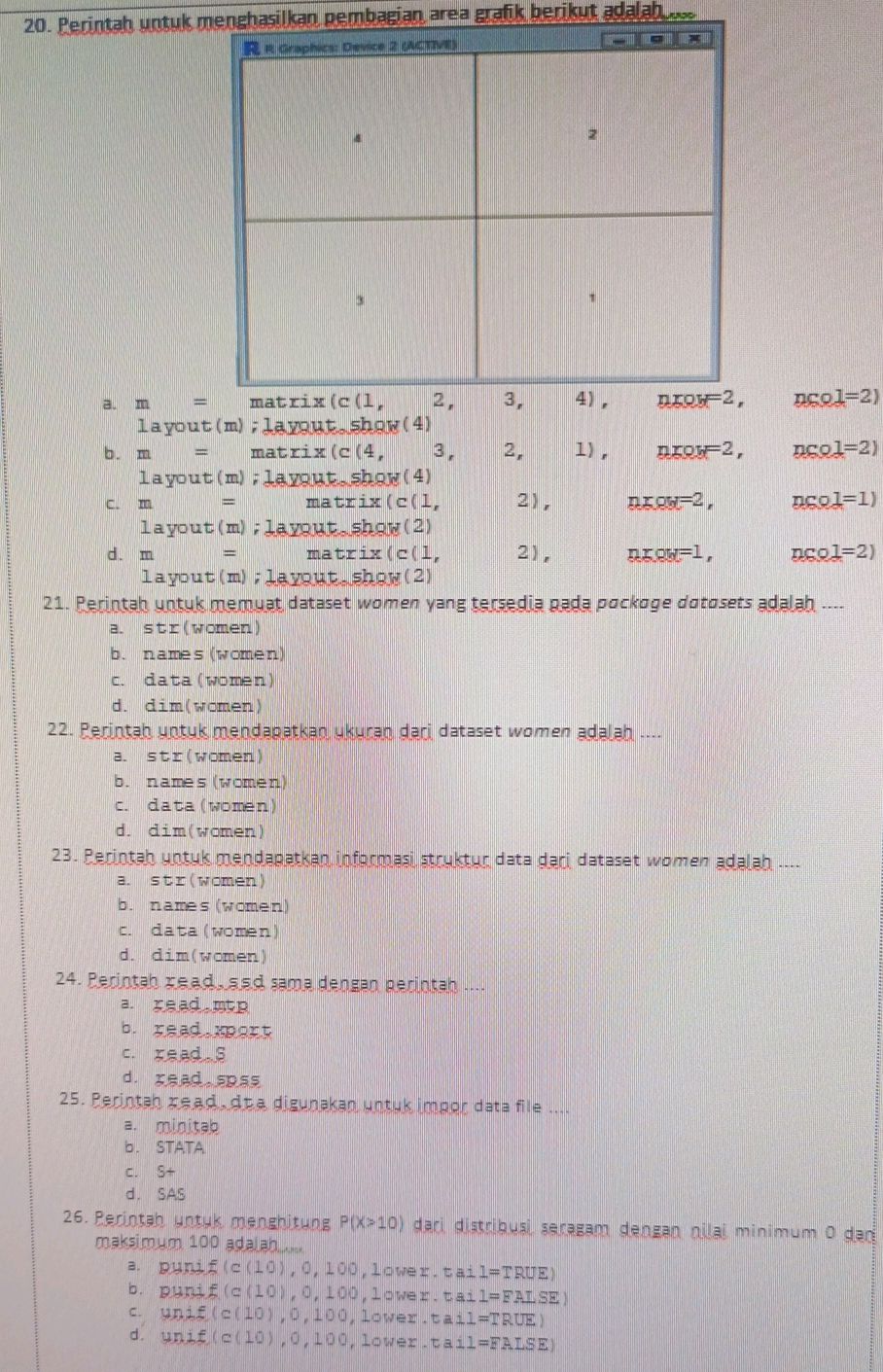 20. Perintah untuk menghasilkan pembagian | StudyX