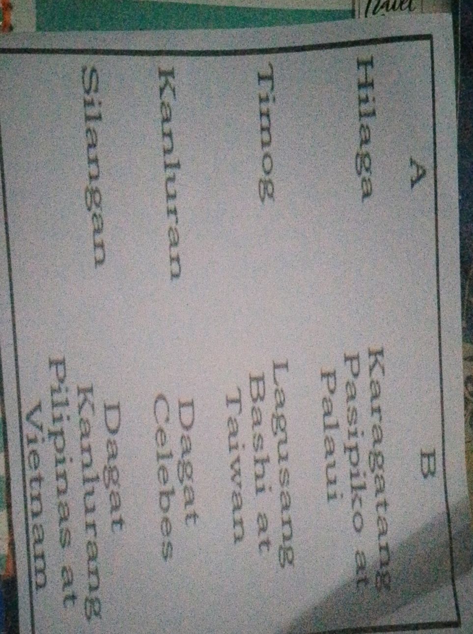 A Hilaga Timog Kanluran Silangan B | StudyX