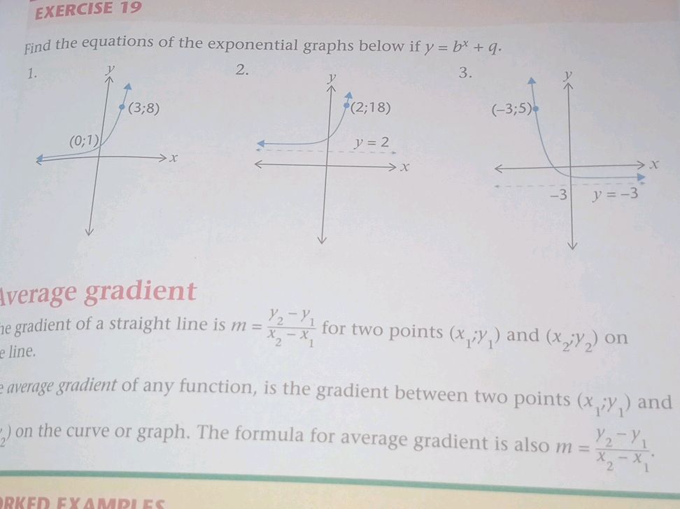 Find the equations of the exponential graphs | StudyX