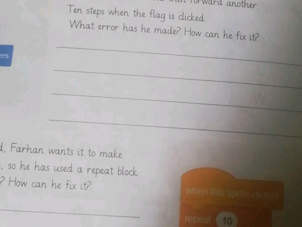 Ten steps when the flag is clicked. What | StudyX