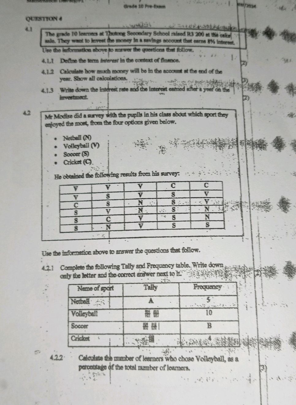 4.1 The grade 10 learners at Thutong | StudyX
