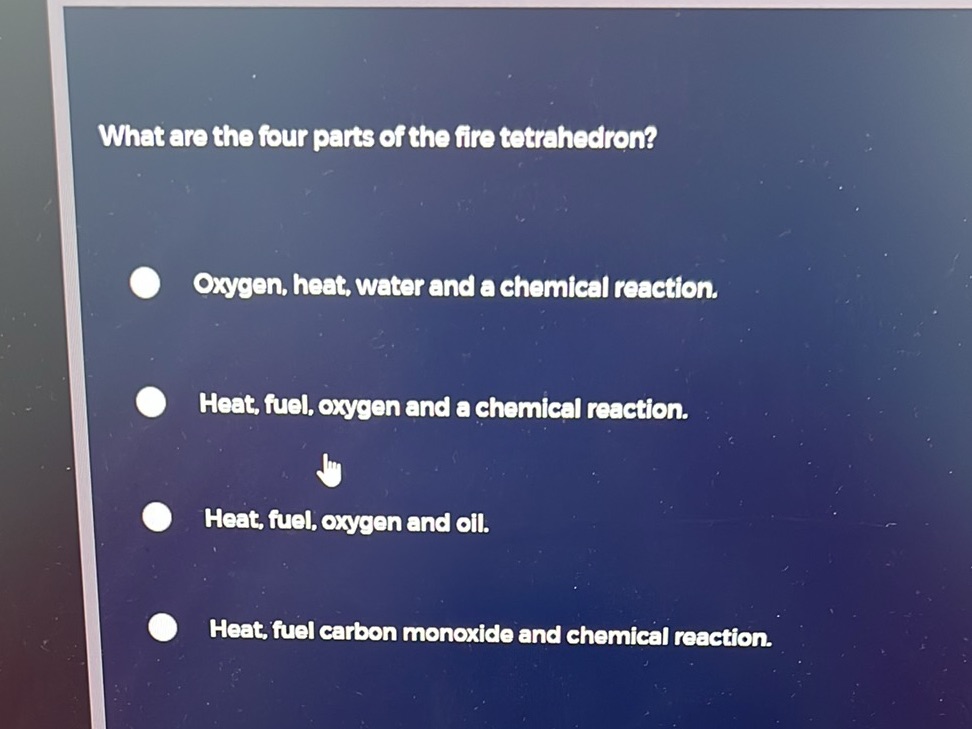 What are the four parts of the fire | StudyX