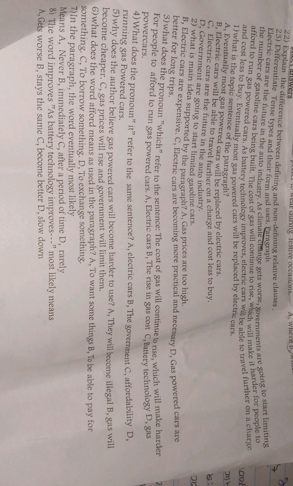 22) Explain the difference between defining | StudyX