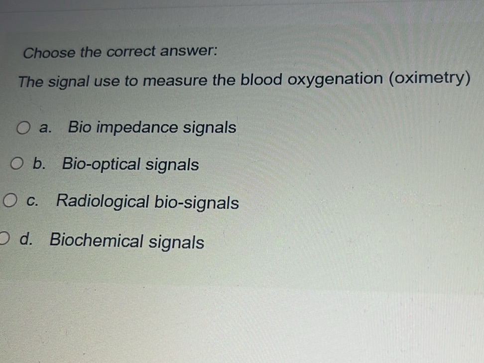 Choose the correct answer: The signal use | StudyX