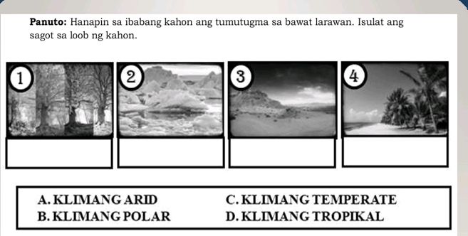 Panuto: Hanapin sa ibabang kahon ang | StudyX