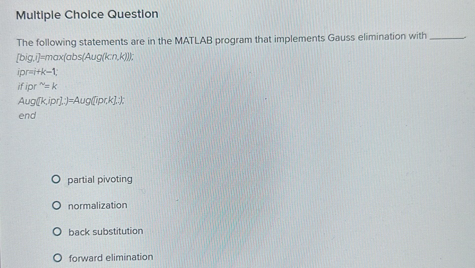 The following statements are in the MATLAB | StudyX