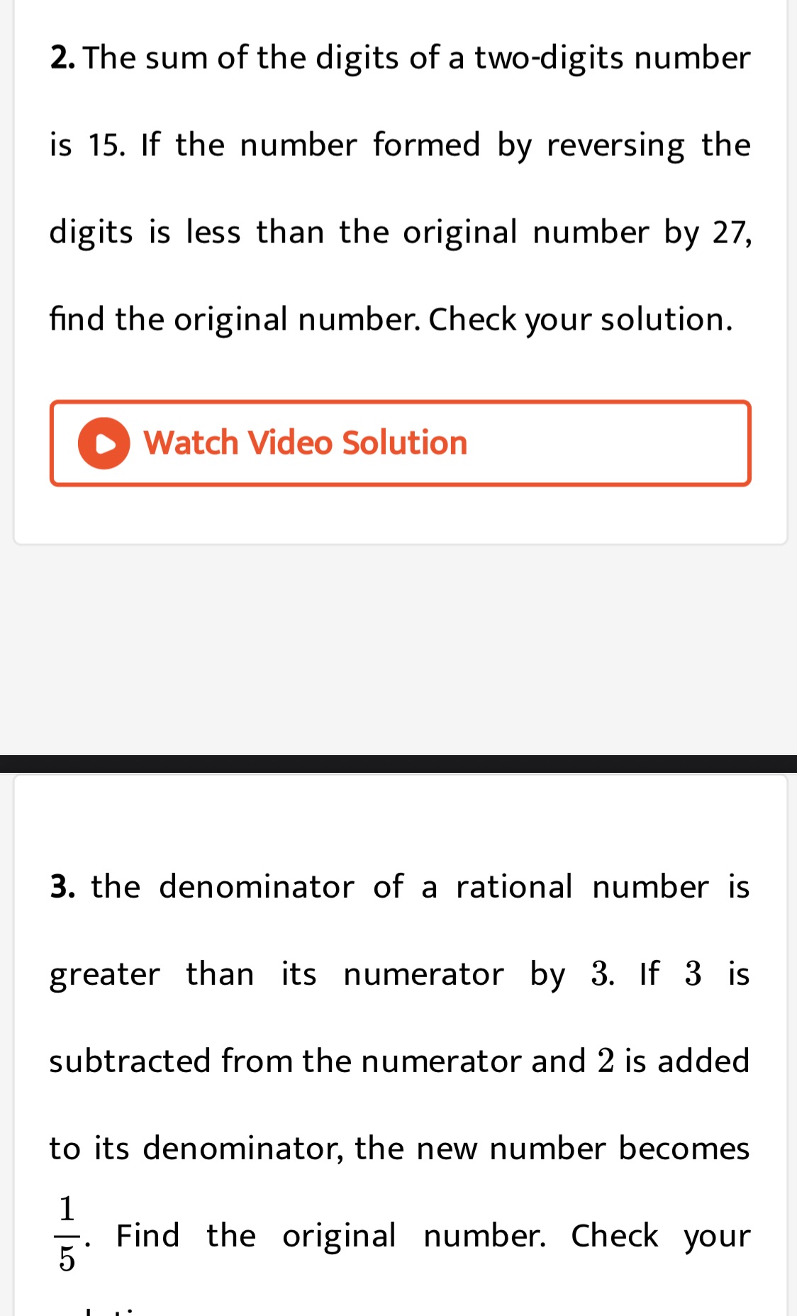 2. The sum of the digits of a two-digits | StudyX