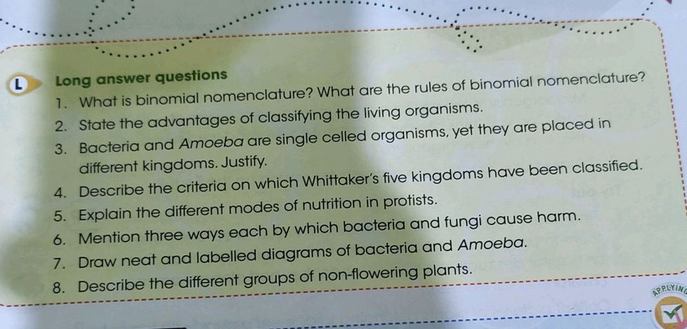 1. What is binomial nomenclature? What are | StudyX