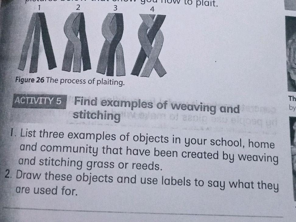 Figure 26 The process of plaiting. ACTIVITY | StudyX