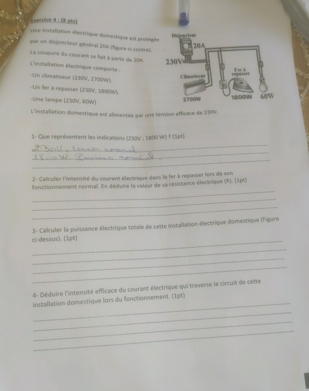 Une installation électrique domestique est | StudyX