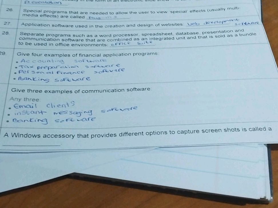 Give four examples of financial application | StudyX