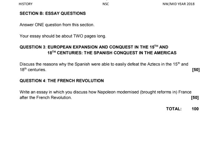 QUESTION 3: EUROPEAN EXPANSION AND CONQUEST | StudyX