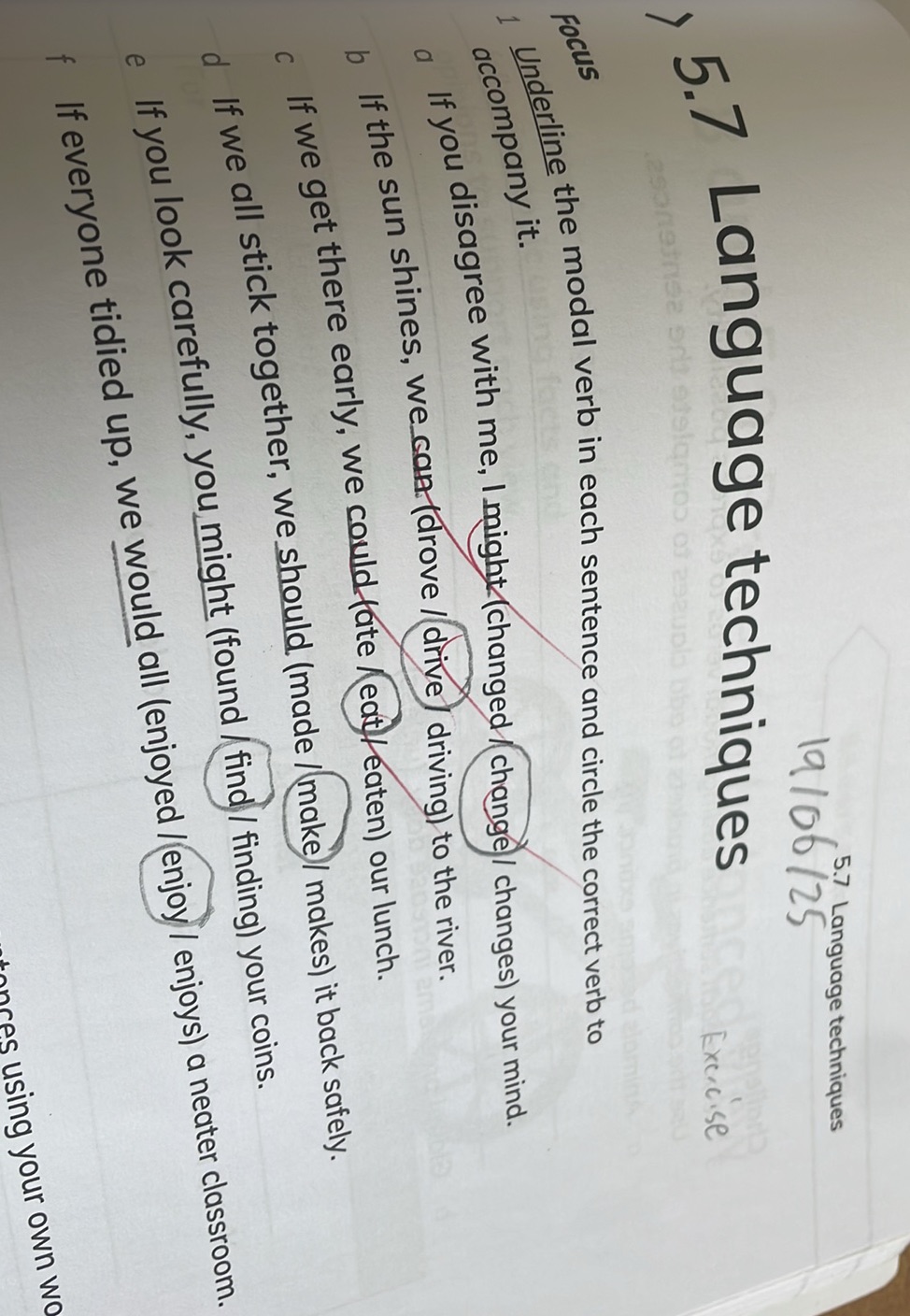 1 Underline the modal verb in each sentence | StudyX