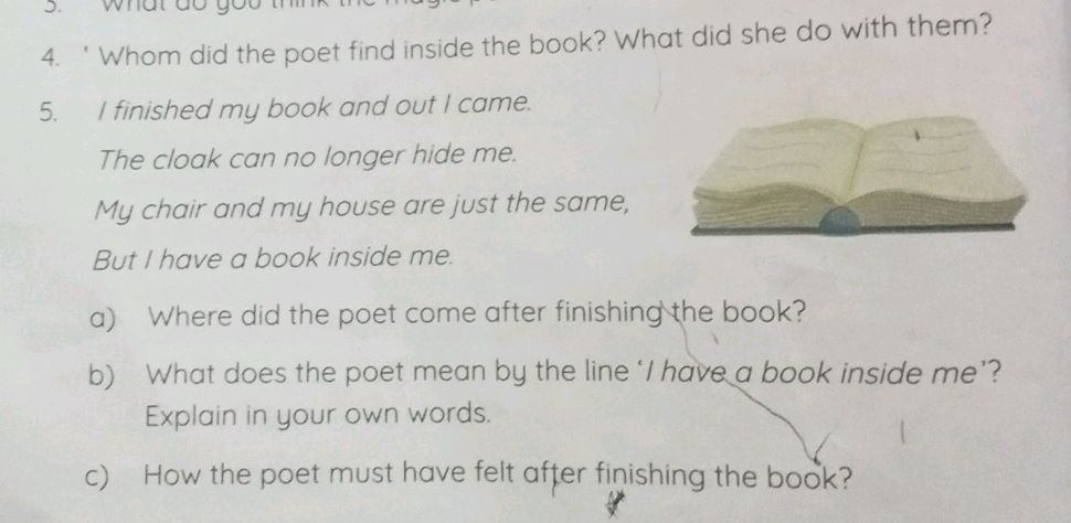 4. 'Whom did the poet find inside the book? | StudyX