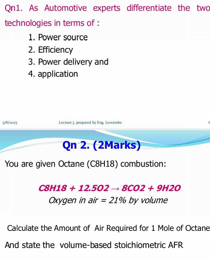 Qn1. As Automotive experts differentiate the | StudyX