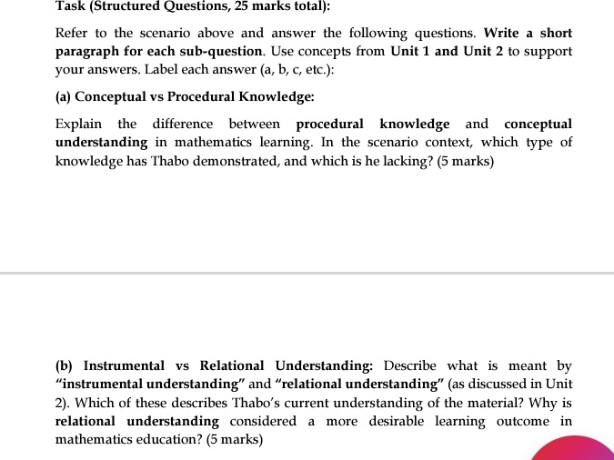 Task (Structured Questions, 25 marks total): | StudyX