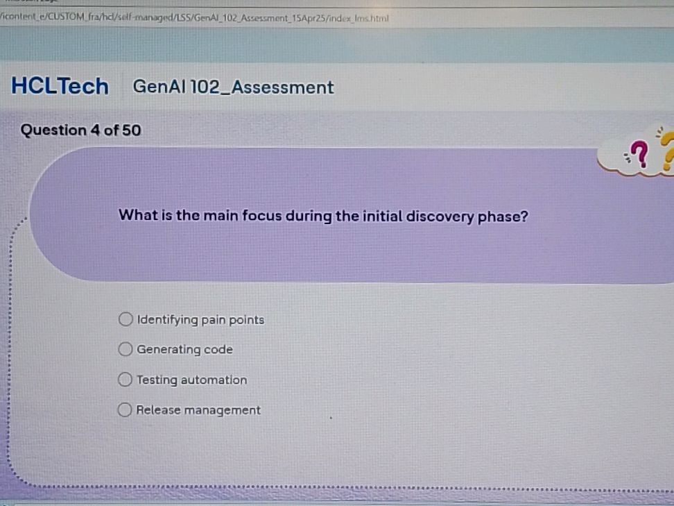 What is the main focus during the initial